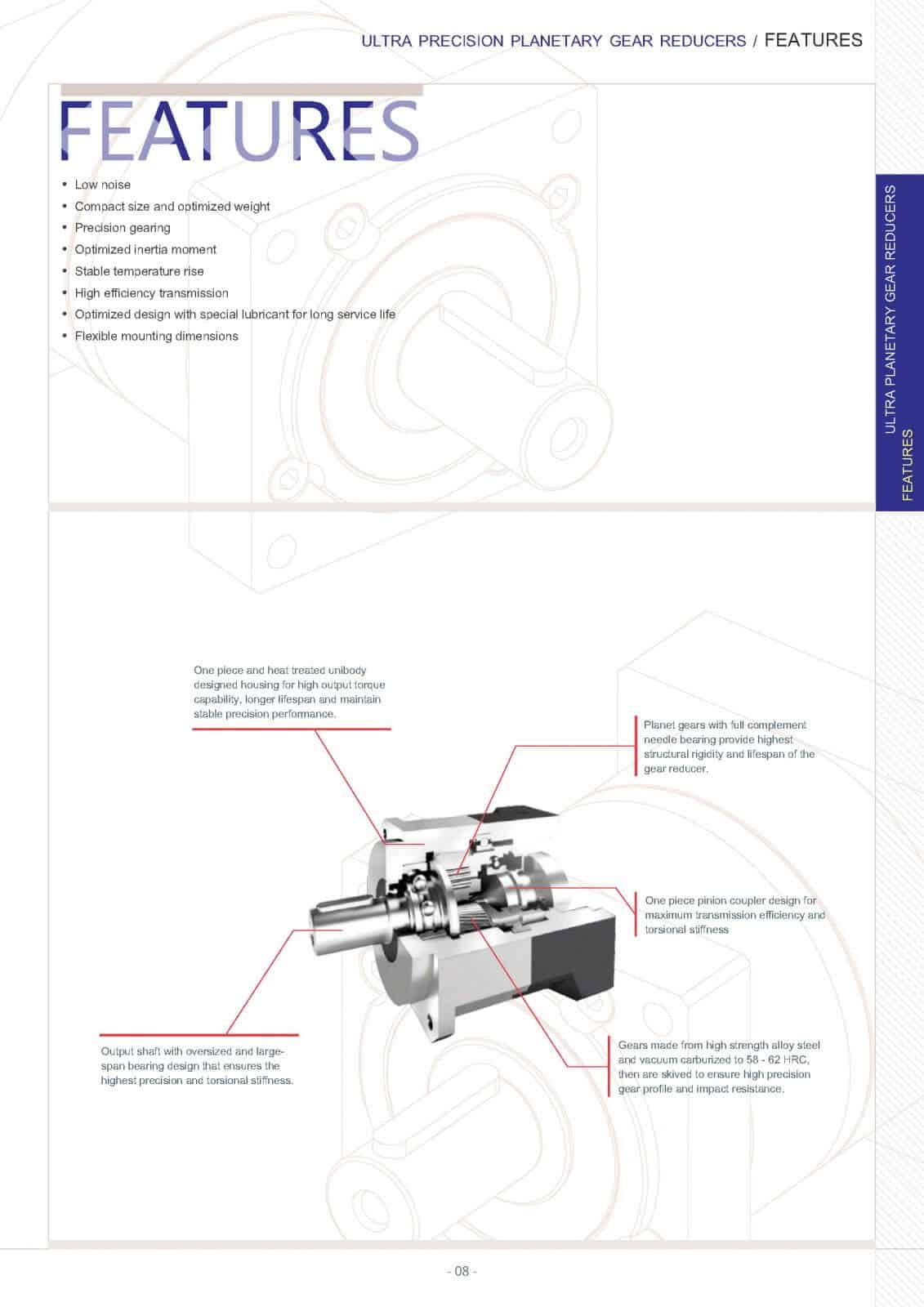 Flange Output Ultra Precision Gearbox - ZIPP GEAR - Precision Gearing ...